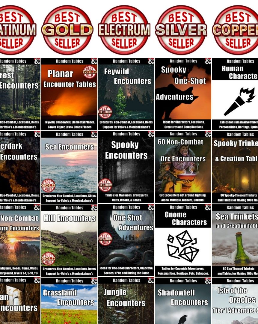 Starting Larger Random Table Titles With An Encounters Collection